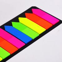 China Neon Page Markers Colored Index Tabs Different Shapes PET Fluorescent Note Pad for sale