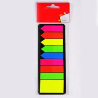 China Neon Page Markers Colored Index Tabs Different Shapes PET Fluorescent Note Pad for sale