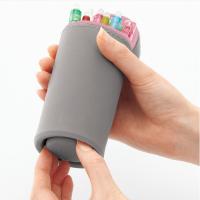 China Hot Selling Wholesale OEM Waterproof Silicone Student Cute Cat Shape Pencil case Pen Bag for sale