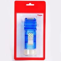 China wholesale cheap price 18mm high transparent custom adhesive tape and tape cutter for sale
