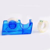 China wholesale cheap price 18mm high transparent custom adhesive tape and tape cutter for sale