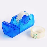 China wholesale cheap price 18mm high transparent custom adhesive tape and tape cutter for sale
