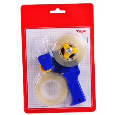 China Reliable quality wholesale 18mm clear custom office school adhesive tape and tape cutter for sale