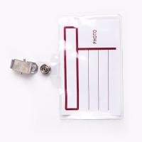 China high quality plastic ID card transparent badge holder for sale