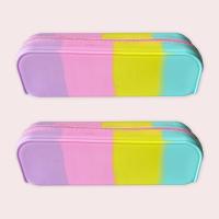 China Creative stationery OEM rainbow colorful silicone wholesale waterproof pencil case pen bag for sale