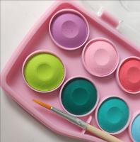 China Reliable Quality Wholesale 12Pcs Bright Color Soild Watercolor Set For Kids Art Painting for sale