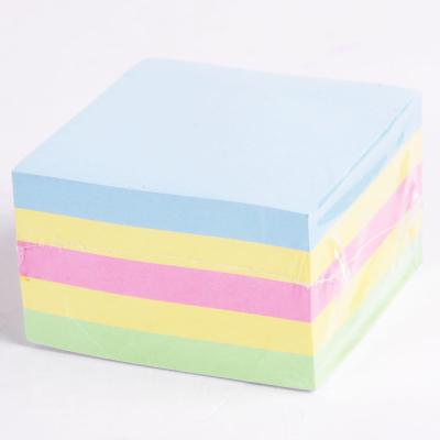 China Hot sale factory price 500sheets 75mm square 5 color self-adhesive office sticky note for sale