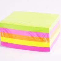 China Factory Price  Hot Selling Fluorescence Multicolor Office Supplies Sticky Note Pads for sale