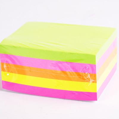 China Factory Price  Hot Selling Fluorescence Multicolor Office Supplies Sticky Note Pads for sale