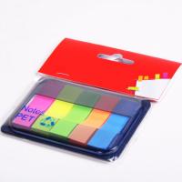 China Good quality wholesale different shape fluorescence 5 colors plastic bookmark stick notes for sale
