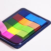 China Good quality wholesale different shape fluorescence 5 colors plastic bookmark stick notes for sale