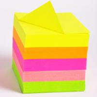 China high quality office stationery fluorescence rich colors 85x85mm office supplies sticky note pads for sale