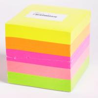 China high quality office stationery fluorescence rich colors 85x85mm office supplies sticky note pads for sale