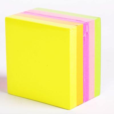 China Fluorescent multicolor clear sticker wholesale office self-adhesive memo pad for sale