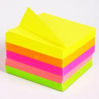 China Fluorescent multicolor clear sticker wholesale office self-adhesive memo pad for sale