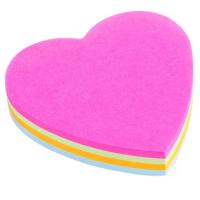 China Hot sale round flower leaf heart star strawberry shape colorful fluorescence sticky note for sale