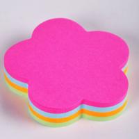 China Hot sale round flower leaf heart star strawberry shape colorful fluorescence sticky note for sale