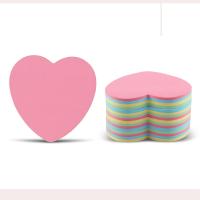 China Hot Selling High Quality Wholesale Sticky Note Multicolor School Office OEM Heart Shape Memo Pad for sale