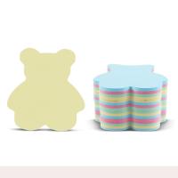 China Wholesale high quality colourful sticky note custom logo bear shape memo pad for student for sale