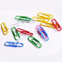 China factory direct sale 100pcs 25mm colorful plastic coated paper clips for sale