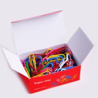 China Factory price 100pcs/28mm colorful plastic coated paper clips for sale