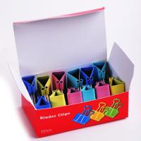 China factory sale 4 color metal 32mm colored paper binder clip for sale