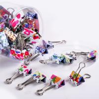 China wholesale PVC drum 4 color 25mm color OEM printed binder clip for sale