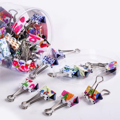 China wholesale PVC drum 4 color 25mm color OEM printed binder clip for sale