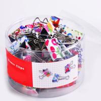 China wholesale PVC drum 4 color 25mm color OEM printed binder clip for sale