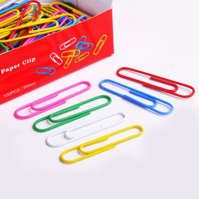 China hot selling products colorful 28mm flat round paper clips for sale