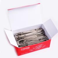 China Wholesale office school paper clips 80pcs/78mm metal economy paper clips for sale