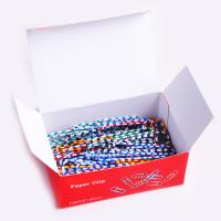 China Factory direct sale 100pcs/50mm colorful plastic coated paper clips for office stationery for sale