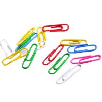 China wholesale reliable quality 600pcs 28mm colored plastic wrap paper clip for sale
