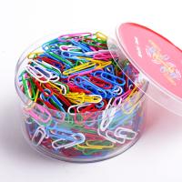 China wholesale reliable quality 600pcs 28mm colored plastic wrap paper clip for sale