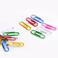 China wholesale reliable quality 600pcs 28mm colored plastic wrap paper clip for sale