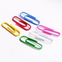 China wholesale reliable quality 600pcs 28mm colored plastic wrap paper clip for sale