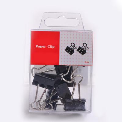 China wholesale decorative office clips 15mm 8pcs black paper clip for sale