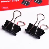 China Factory Price Wholesale 19mm Black Flat Binder Clips for sale