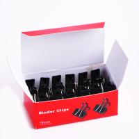 China Factory Price Wholesale 19mm Black Flat Binder Clips for sale