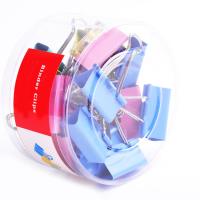 China Hot Sale Good Quality PVC Box Packed 41mm Binder Clips for sale