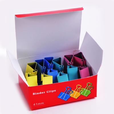 China hot selling good quality 41mm multi color paper binder clips for sale