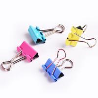 China hot sale cheap price custom colourful metal paper binder clips for sale