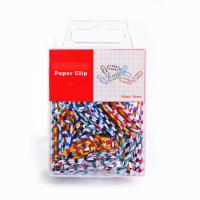 China Factory direct sale 100pcs 28mm colorful coated paper clips for sale