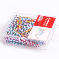China Factory direct sale 100pcs 28mm colorful coated paper clips for sale