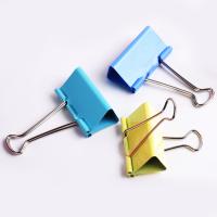 China PVC box metal 51mm wholesale assorted color binder clips for sale