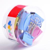 China PVC box metal 51mm wholesale assorted color binder clips for sale