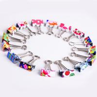 China wholesale 48pcs PVC drum metal 19mm coloured OEM printed binder clip for sale
