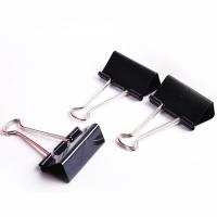 China 51mm factory wholesale black metal office school binder clips for sale