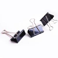 China 51mm factory wholesale black metal office school binder clips for sale