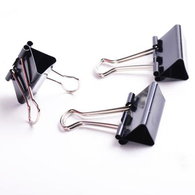 China wholesale 12pcs clips metal black 41mm binder clips for sale